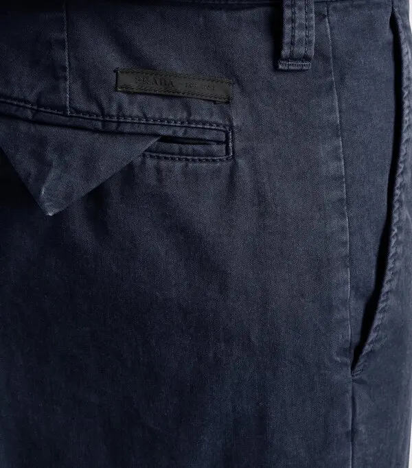 Prada Garment-dyed Cotton Trousers