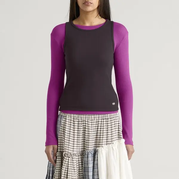 DAMSON MADDER Manon Layered Long Sleeve Top