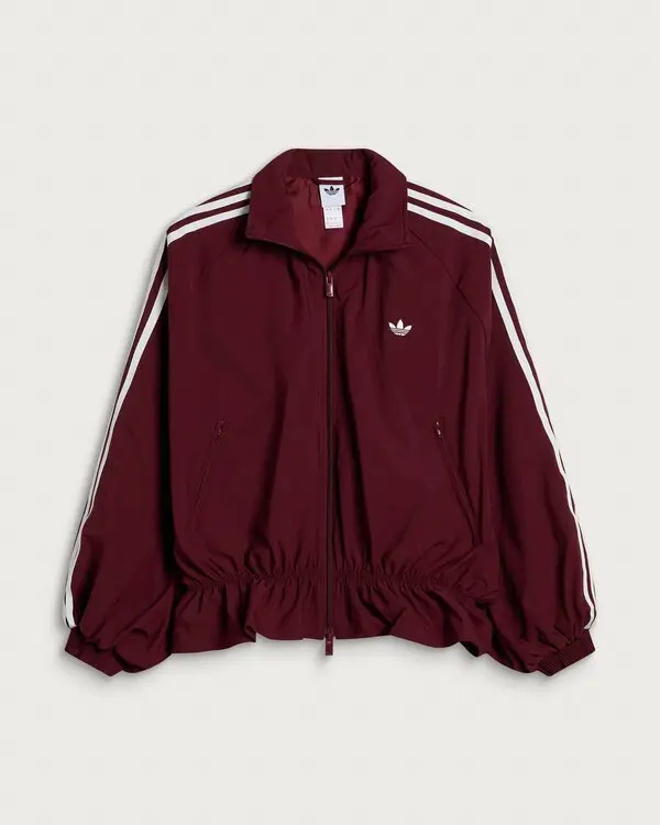 Adidas Blousy Oversized Track Top In | Size: | 100% Polyester | End Clothing - Maroon