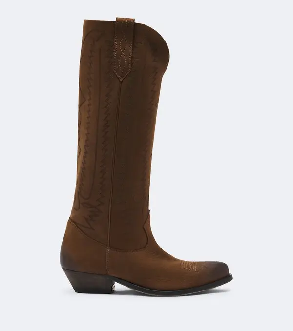 GOLDEN GOOSE Wish Star Suede Cowboy Boots