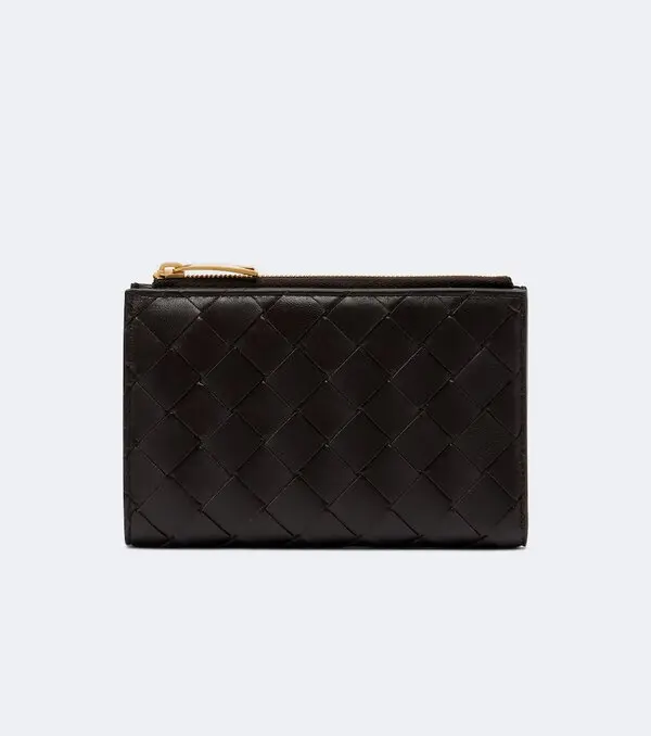 Bottega Veneta Intrecciato Small Leather Wallet - Brown