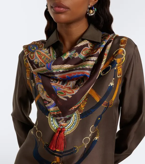 Etro Paisley Silk Scarf
