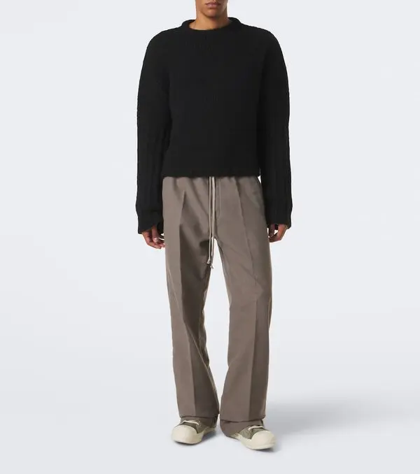 Rick Owens Low Sneaks Calf Hair Sneakers