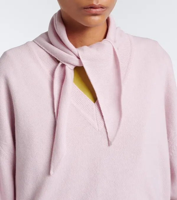 Plan C Tie-neck Wool And Cashmere Sweater