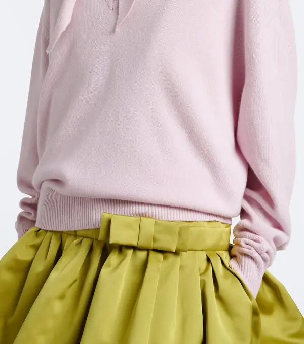 Plan C Tie-neck Wool And Cashmere Sweater