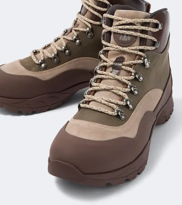 Brunello Cucinelli Leather-trimmed Hiking Boots