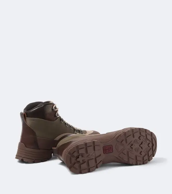 Brunello Cucinelli Leather-trimmed Hiking Boots