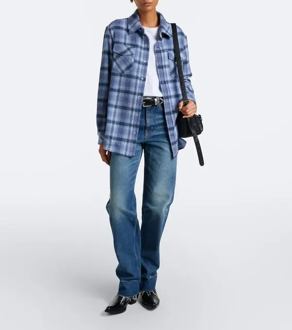 GOD'S TRUE CASHMERE Uniform Plaid Cashmere Shirt