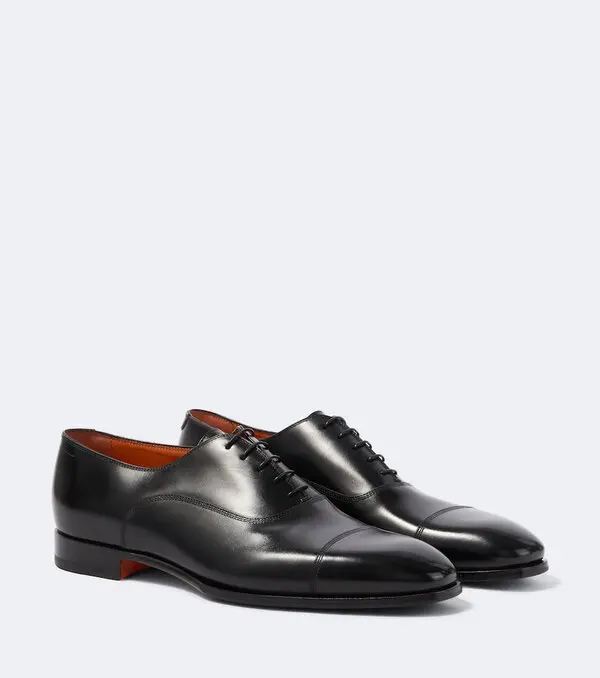 Santoni Leather Oxford Shoes
