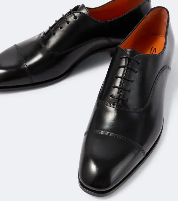 Santoni Leather Oxford Shoes