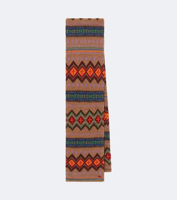 Polo Ralph Lauren Wool, Cotton, And Linen-blend Scarf - Multicoloured