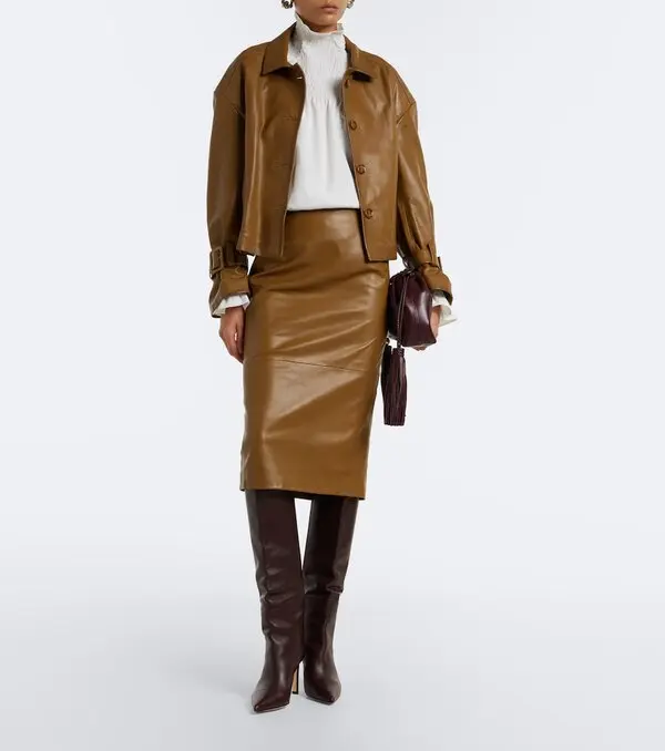 Dorothee Schumacher Sleek Statement Leather Pencil Skirt