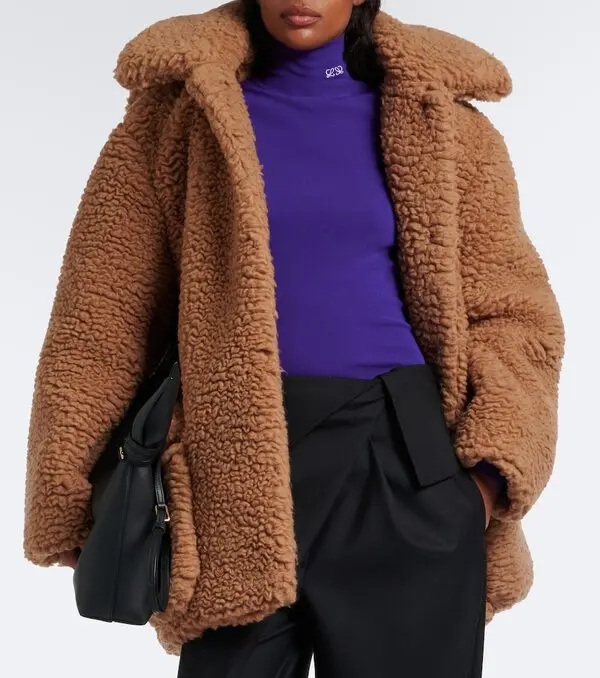Loewe Wool And Silk Teddy Coat