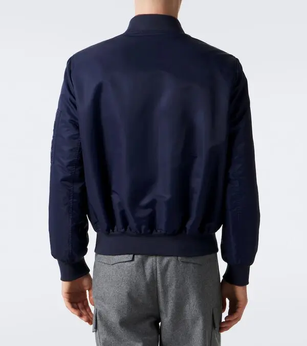 Brunello Cucinelli Cotton-trimmed Bomber Jacket
