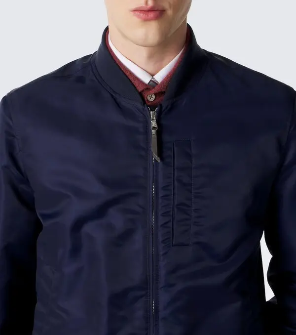 Brunello Cucinelli Cotton-trimmed Bomber Jacket