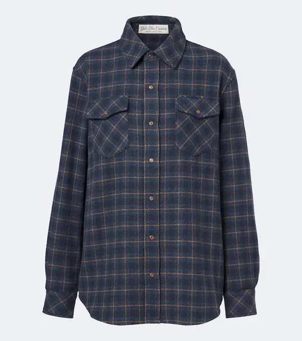 GOD'S TRUE CASHMERE Rugged Explorer Plaid Cashmere Shirt