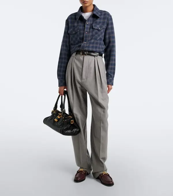 GOD'S TRUE CASHMERE Rugged Explorer Plaid Cashmere Shirt