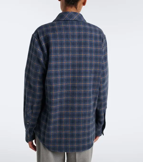 GOD'S TRUE CASHMERE Rugged Explorer Plaid Cashmere Shirt