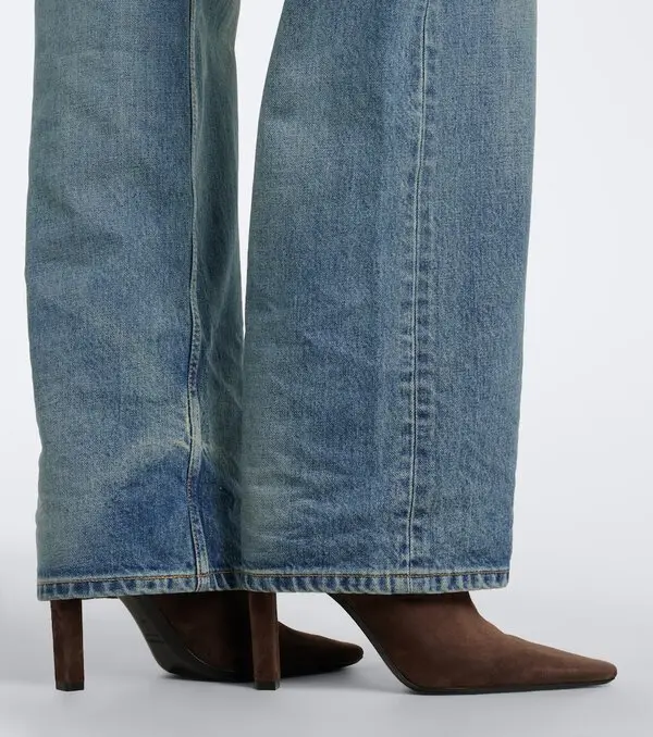 Saint Laurent Francoise Suede Ankle Boots