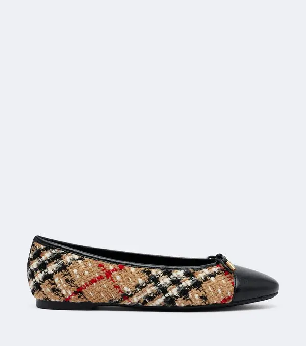 Burberry Check Boucle Ballet Flats