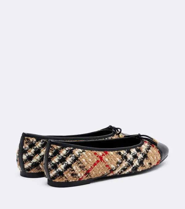 Burberry Check Boucle Ballet Flats