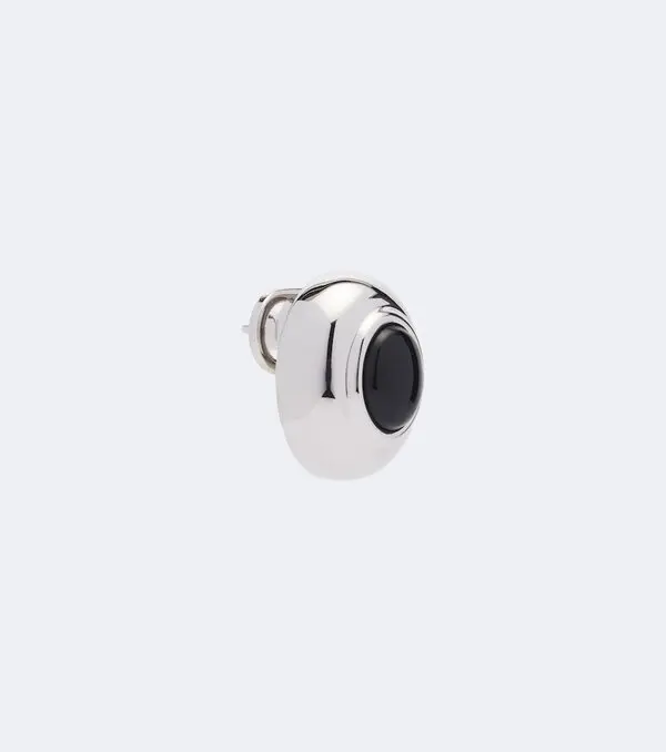 DEHANCHE Onyx Stud Earrings - Silver