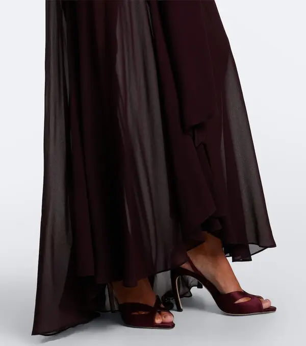 Zimmermann Valiant Cutout Draped Velvet Gown