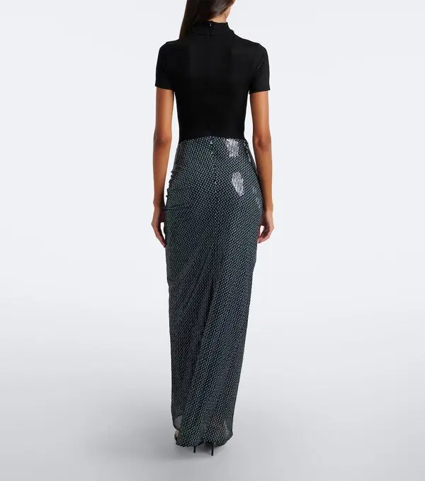 Christopher Esber Opaline Ruched Sequined Gown