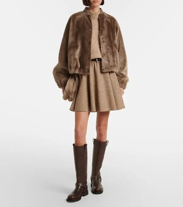 Brunello Cucinelli Monili Leather Knee-high Boots