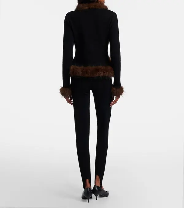 SELF-PORTRAIT Belted Stirrup Leggings