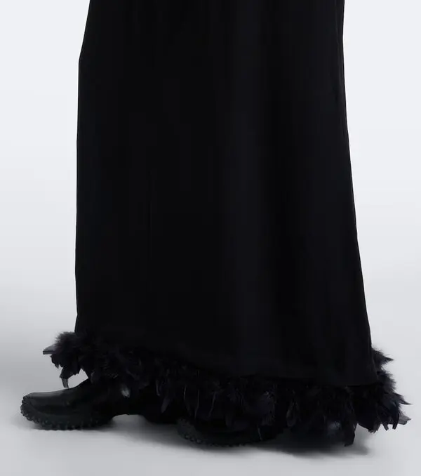 Plan C Feather-trimmed Gown
