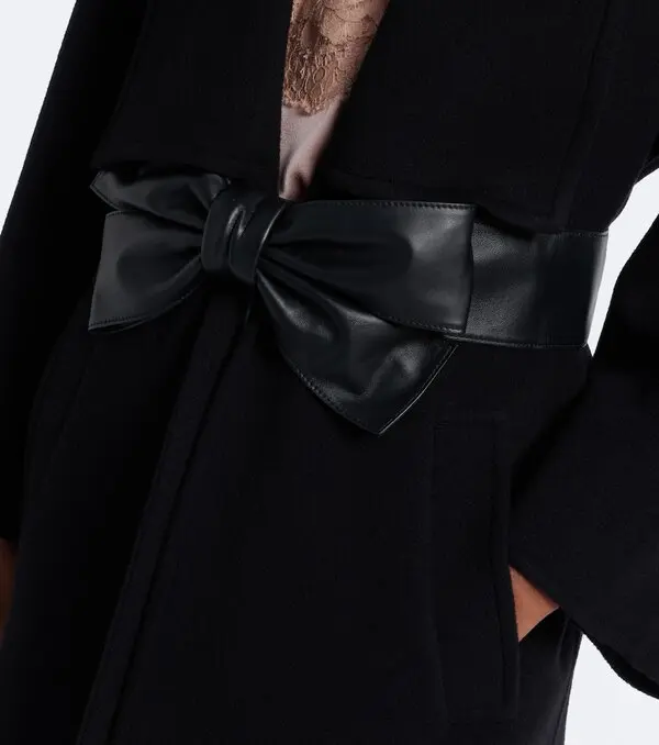 Valentino Garavani Bow-detail Wool And Cashmere Coat