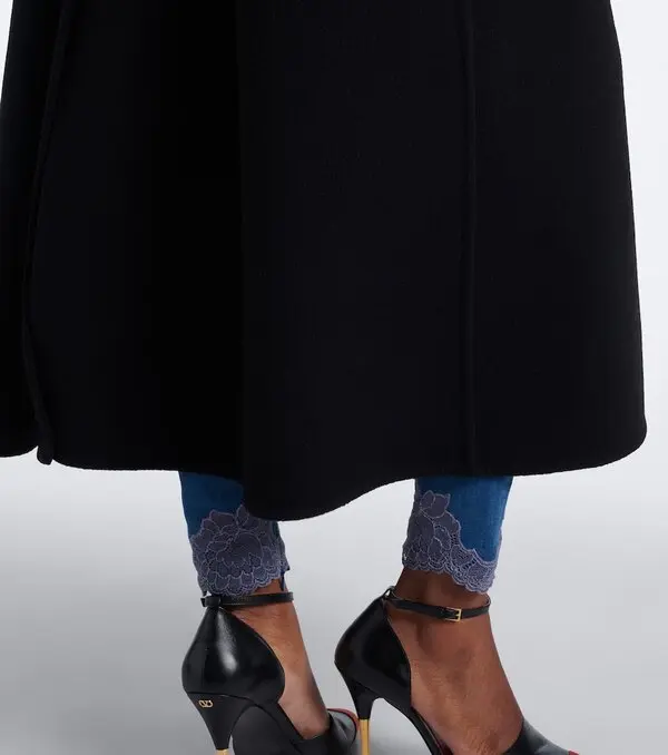 Valentino Garavani Bow-detail Wool And Cashmere Coat