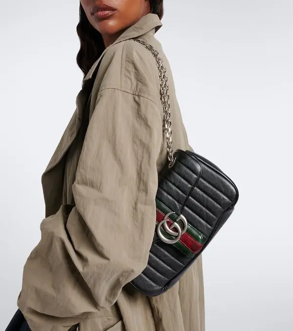 Gucci Gg Marmont Small Leather Shoulder Bag