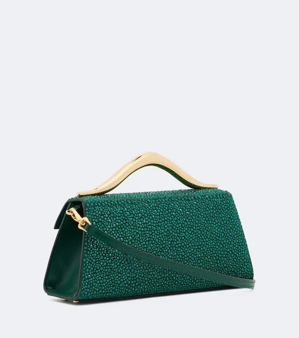 Elie Saab Petit Wave Embellished Top-handle Bag