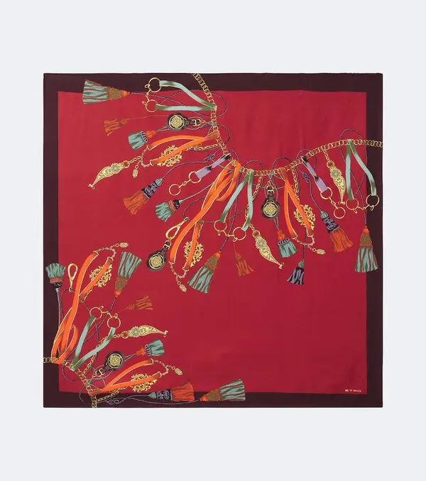 Etro Printed Silk Scarf - Multicoloured