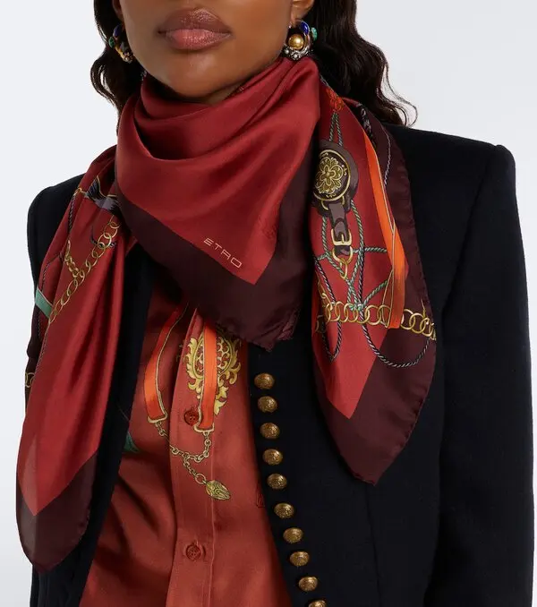 Etro Printed Silk Scarf