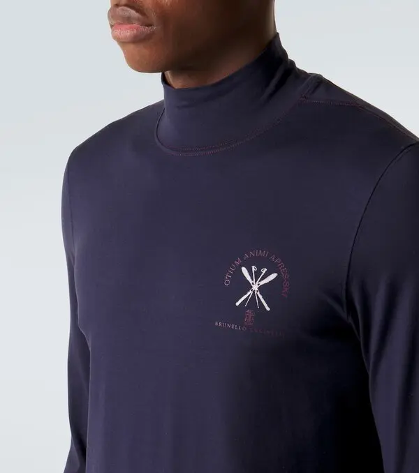 Brunello Cucinelli Silk Ski Sweatshirt - Blue