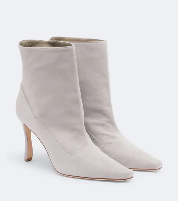 Manolo Blahnik Gostatu Suede Ankle Boots