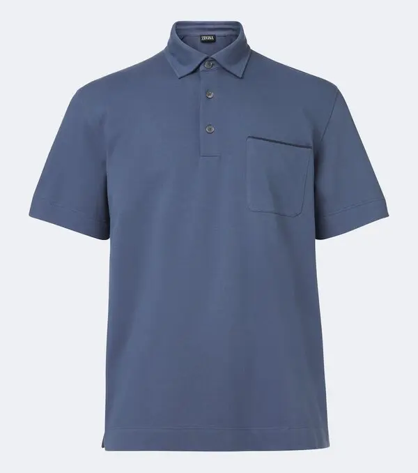 Zegna Cotton Pique Polo Shirt
