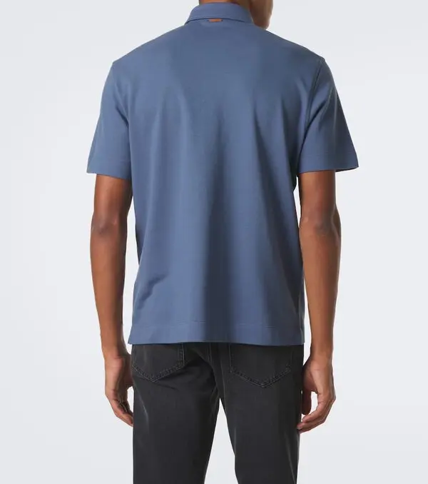 Zegna Cotton Pique Polo Shirt