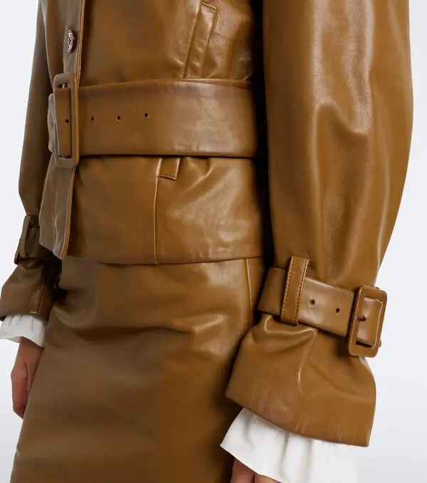 Dorothee Schumacher Sleek Statement Belted Leather Jacket
