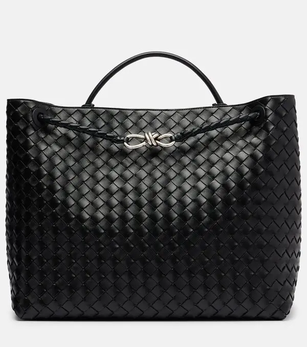 Bottega Veneta Andiamo Large Leather Tote Bag - Black