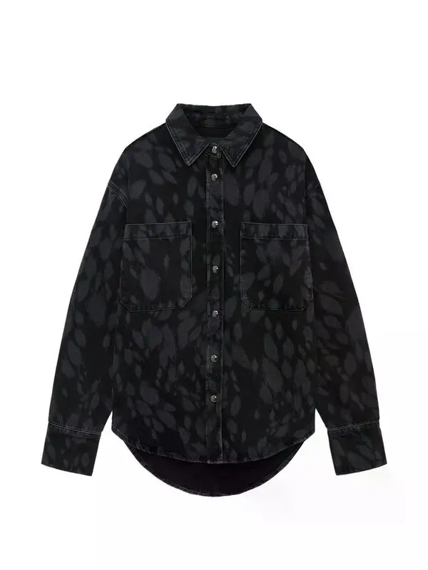 ANINE BING Samy Shirt Abstract Washed - Black