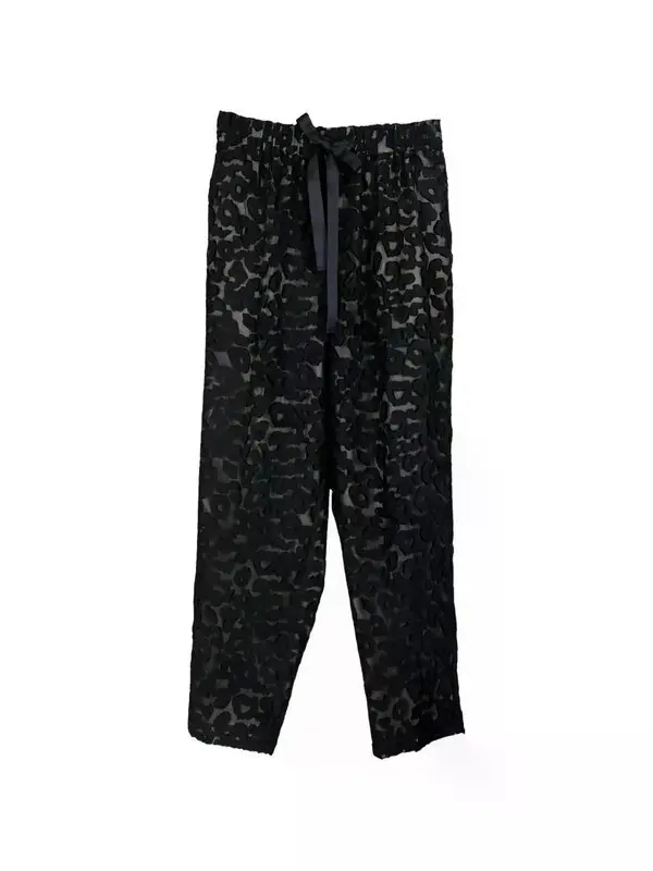 PSOPHIA Leopard-pattern Devoré Trousers