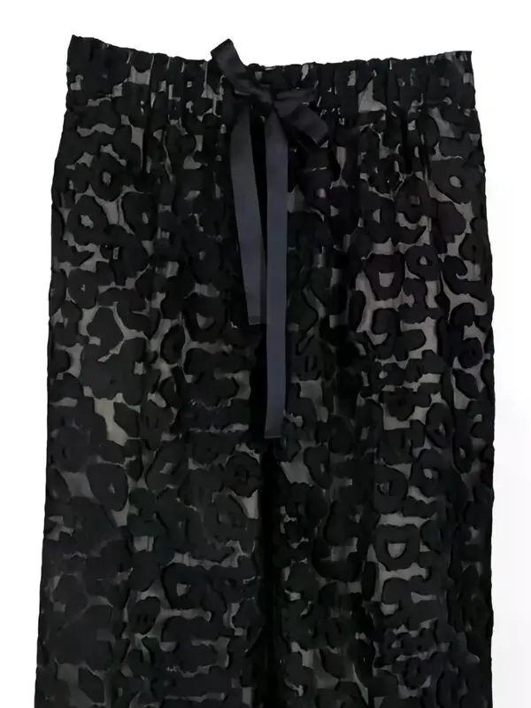 PSOPHIA Leopard-pattern Devoré Trousers