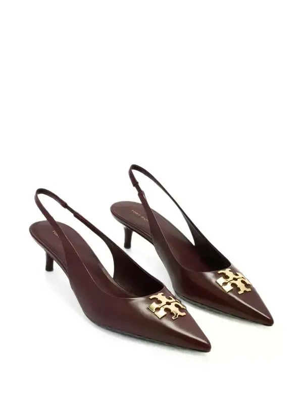 Tory Burch Charlie Logo-plaque Slingback Pumps