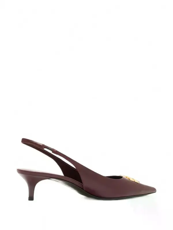 Tory Burch Charlie Logo-plaque Slingback Pumps