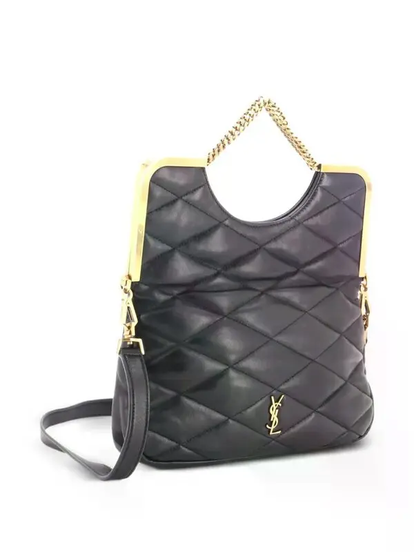 Saint Laurent Charniere Frame Quilted Leather Clutch Bag