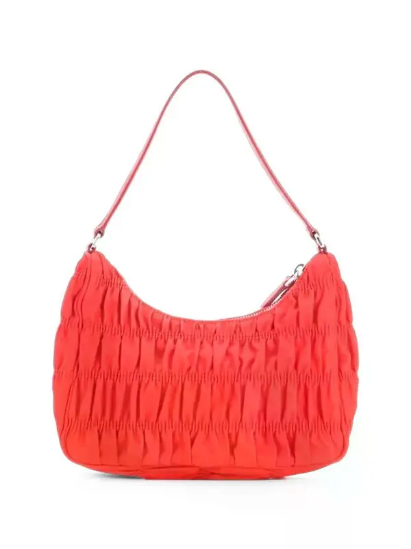Prada Tessuto Gaufre With Saffiano Mini Hobo Bag